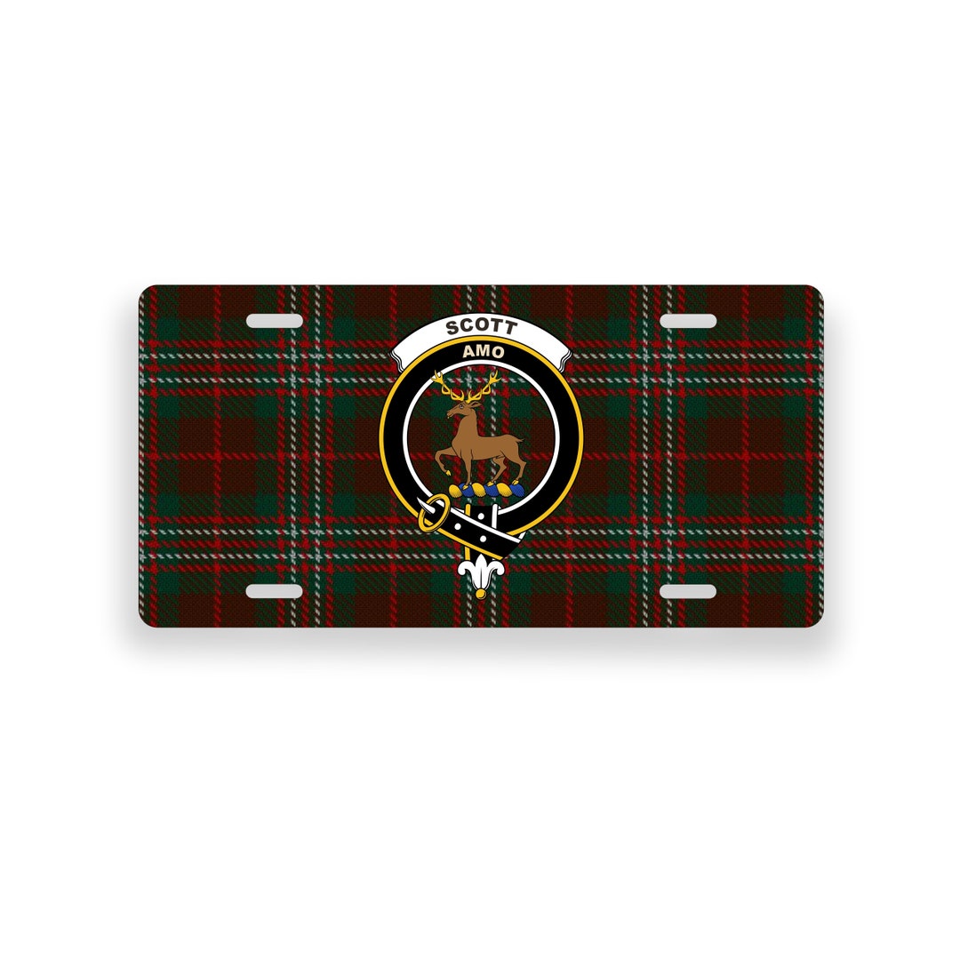 Scott Scottish Clan Hunting Tartan Crest Novelty License Plate - Etsy