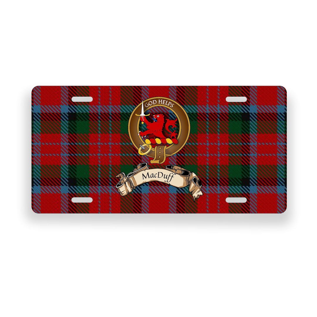 Macduff Scottish Clan Tartan Crest Novelty License Plate - Etsy