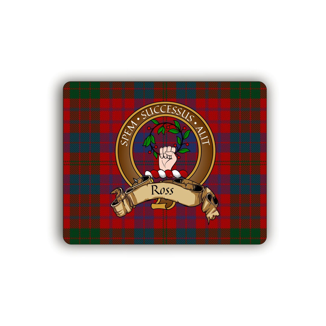 Ross Scottish Clan Tartan Crest Computer Mouse Pad - Etsy