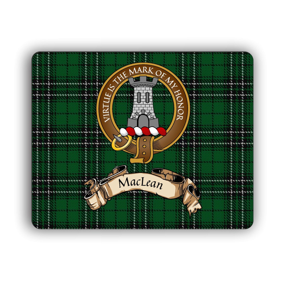 Lean Scottish Clan Mac Hunting Tartan Crest Computer Mouse Pad - Etsy