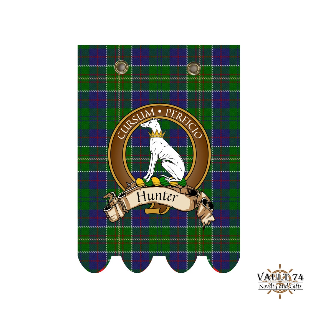 Hunter Scottish Clan Tartan Family Crest Canvas Garden Flag - Etsy Canada