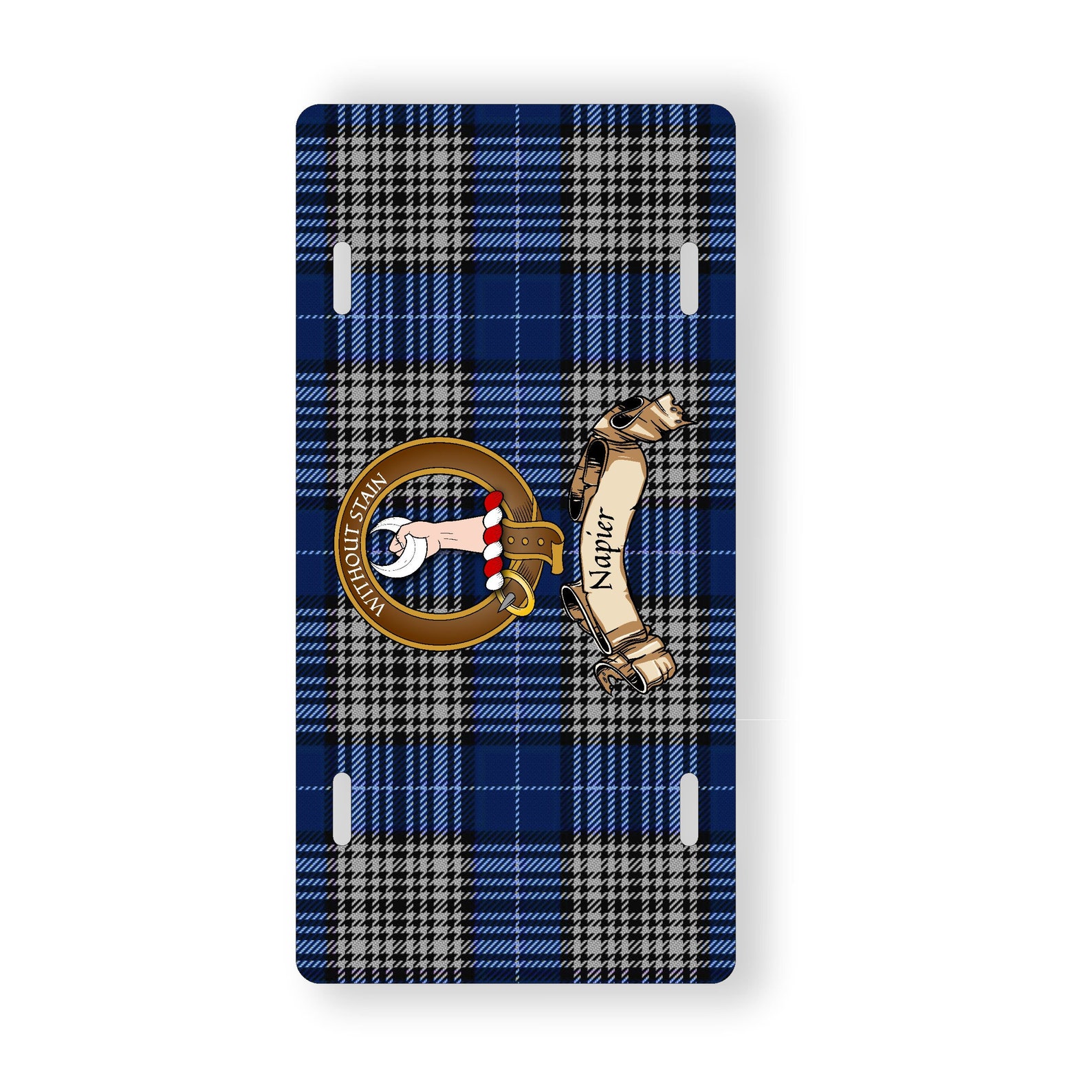 Napier Scottish Clan Tartan Crest Novelty License Plate - Etsy