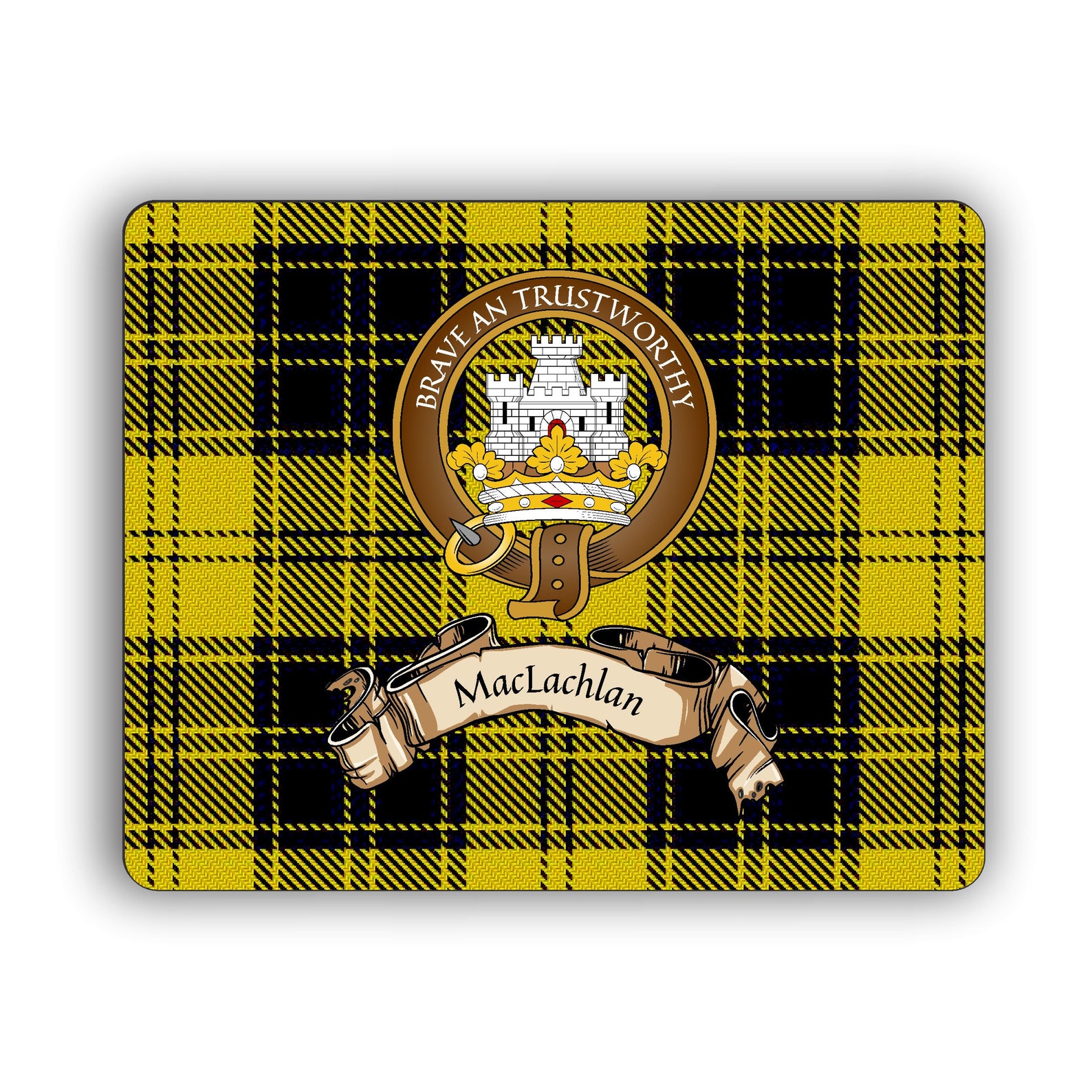 Maclachlan Scottish Clan Dress Tartan Crest Computer Mouse Pad - Etsy ...