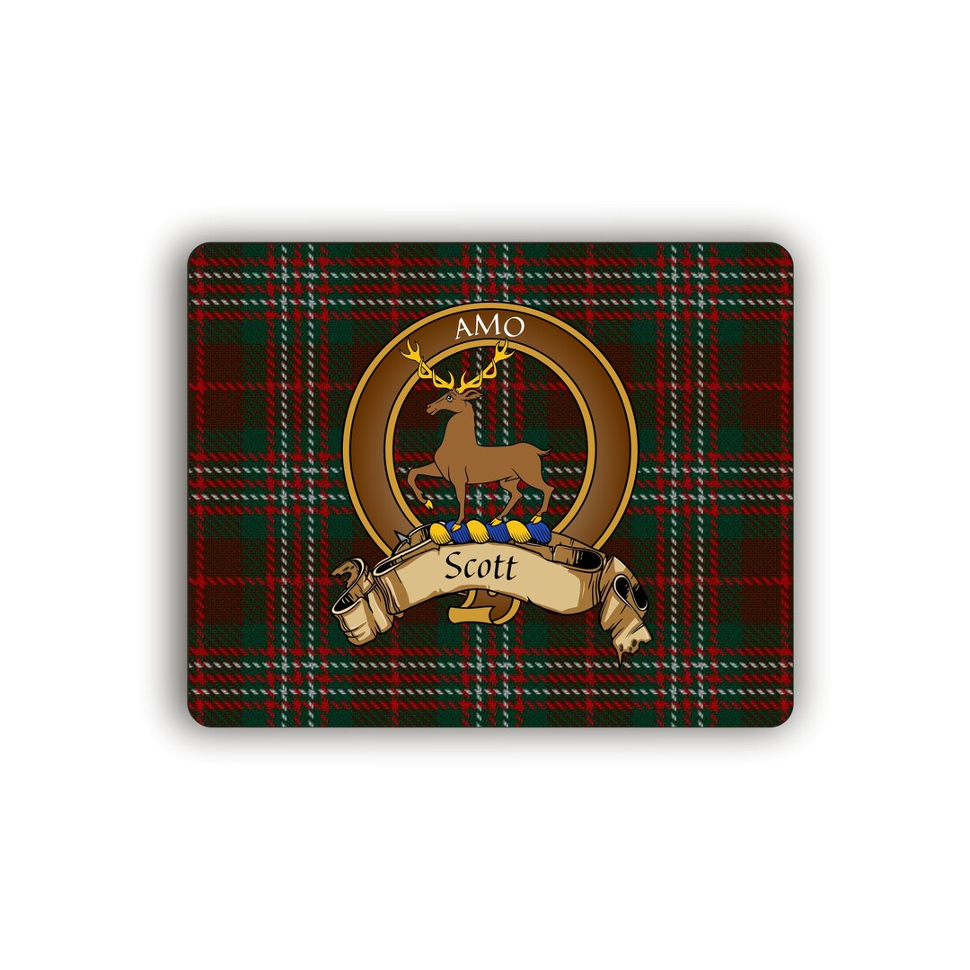 Scott Scottish Clan Hunting Tartan Crest Computer Mouse Pad - Etsy