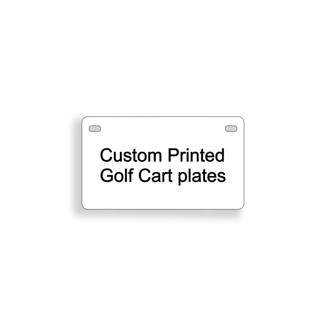Custom Printed Golf Cart Plates - Etsy