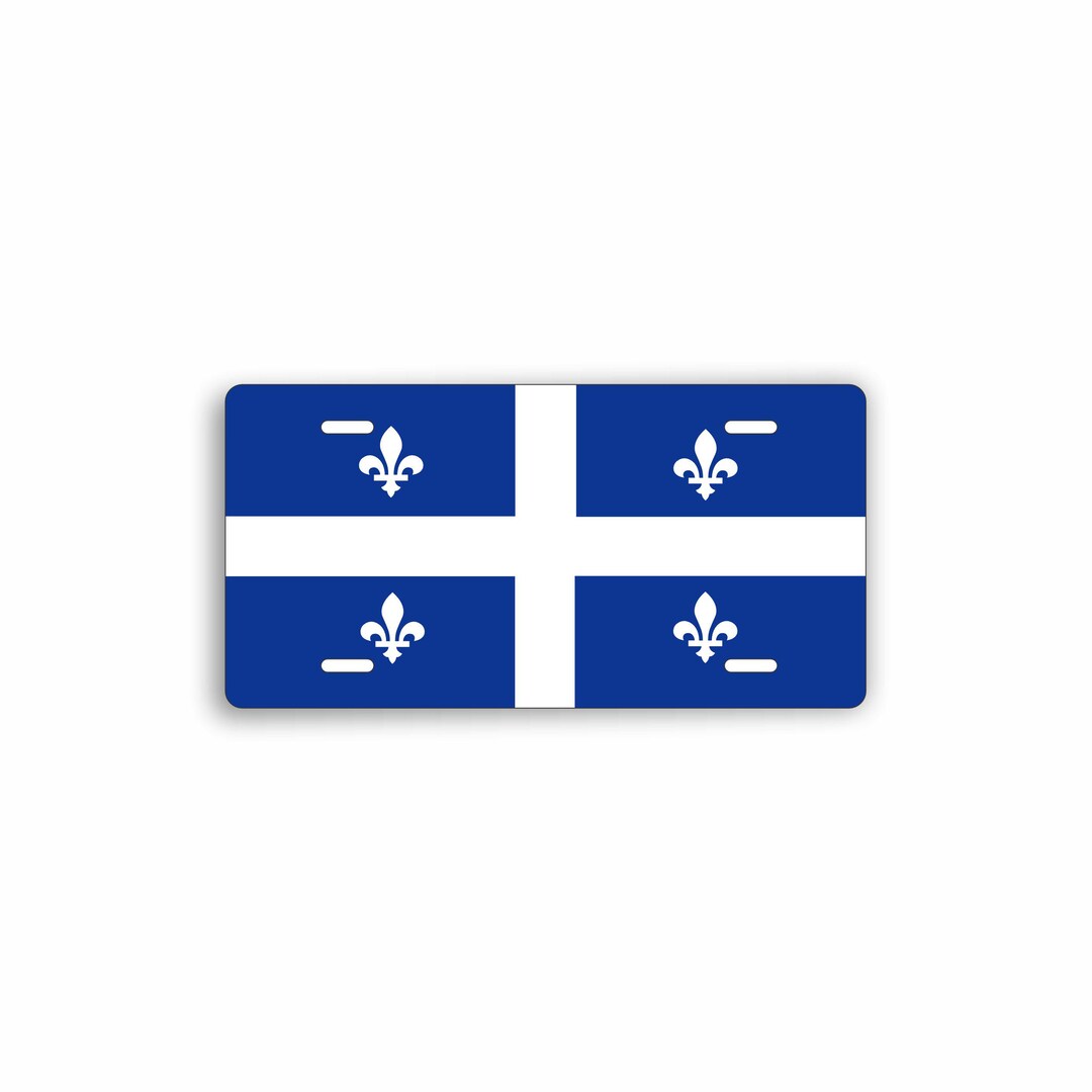 Quebec Flag Novelty License Plate - Aluminum Plate - Sublimation Print ...