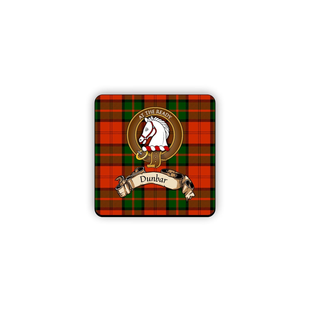 Dunbar Scottish Clan Tartan Motto Crest Rubber Coaster Set of 4 - Etsy