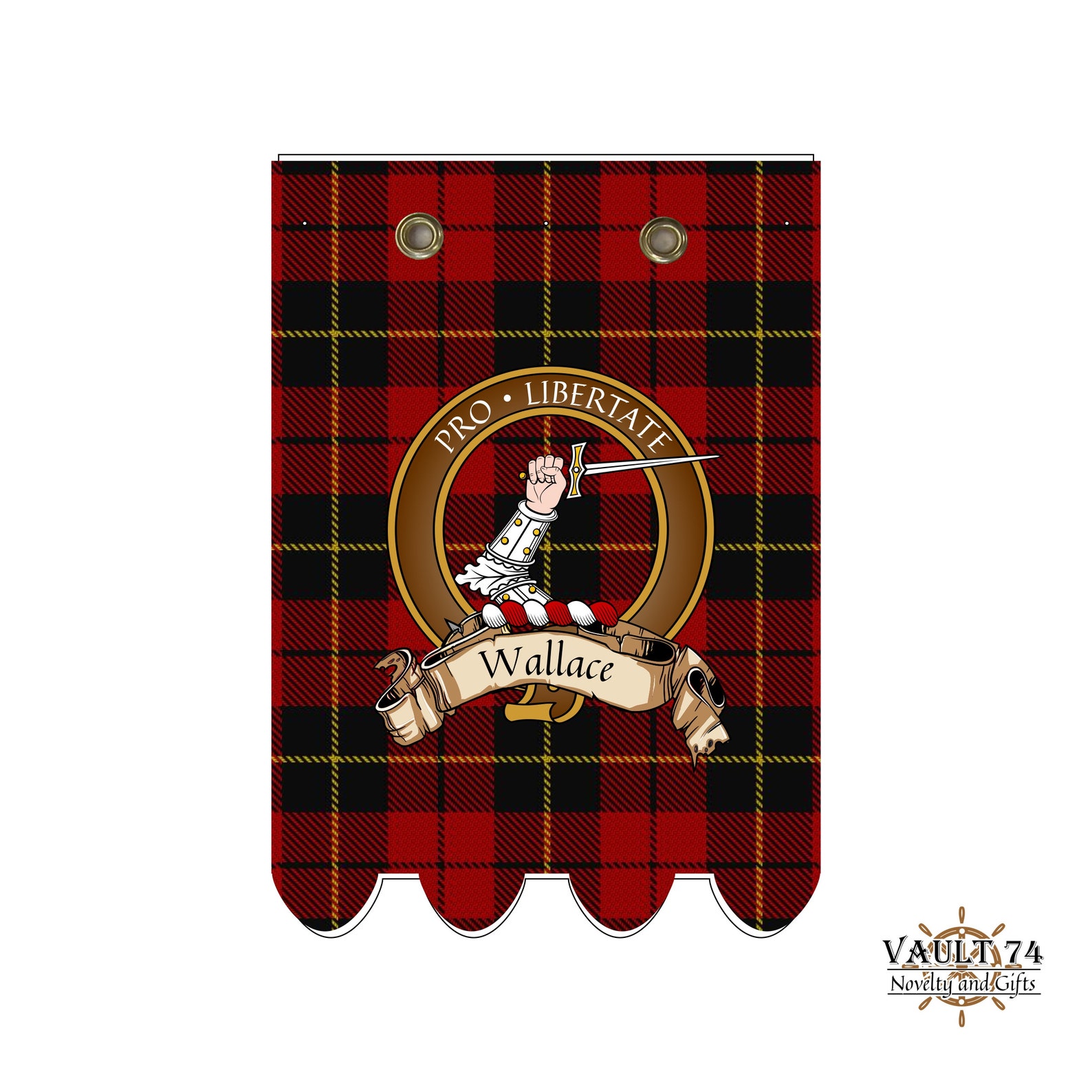 Wallace Scottish Clan Tartan Family Crest Canvas Garden Flag - Etsy France