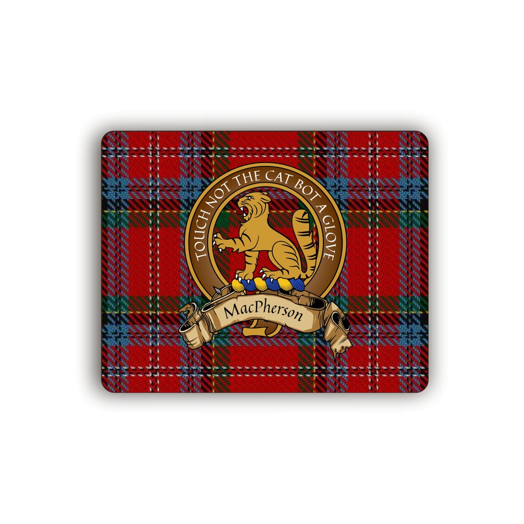 Macpherson Scottish Clan Tartan Crest Computer Mouse Pad - Etsy