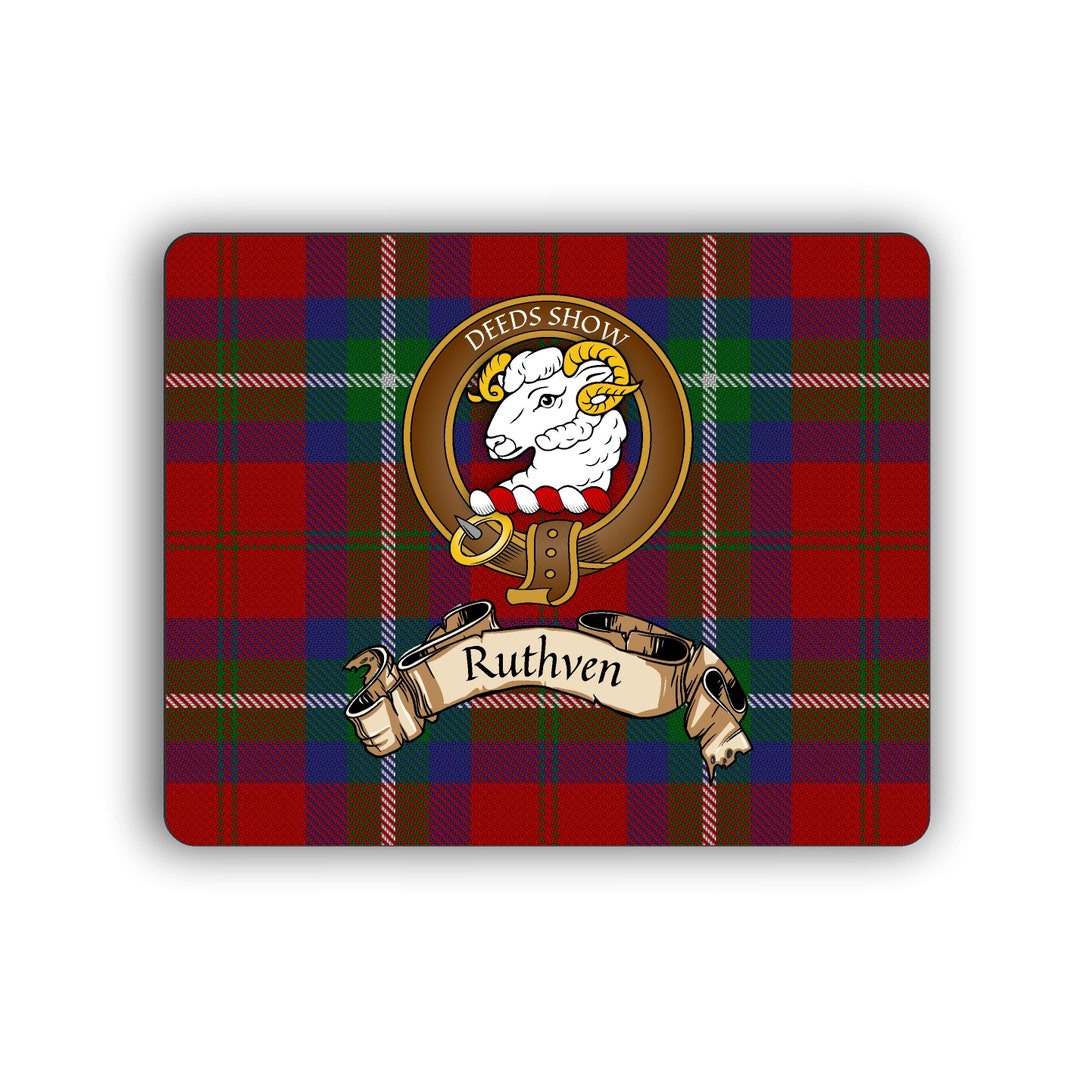 Ruthven Scottish Clan Tartan Crest Computer Mouse Pad - Etsy