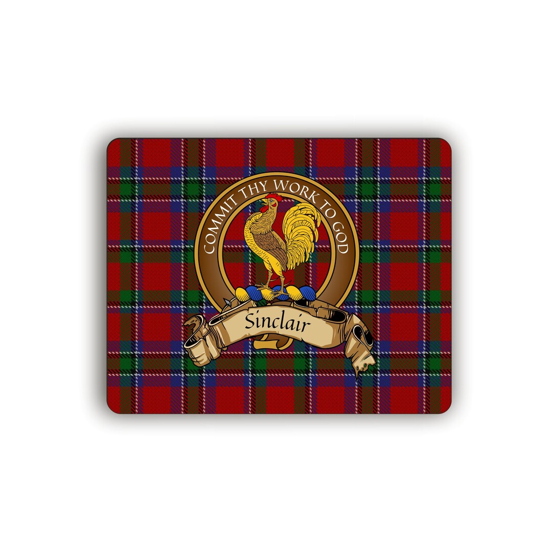 Sinclair Scottish Clan Tartan Crest Computer Mouse Pad - Etsy Canada