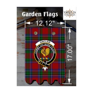 Sinclair Scottish Clan Tartan Family Crest Canvas Garden Flag - Etsy