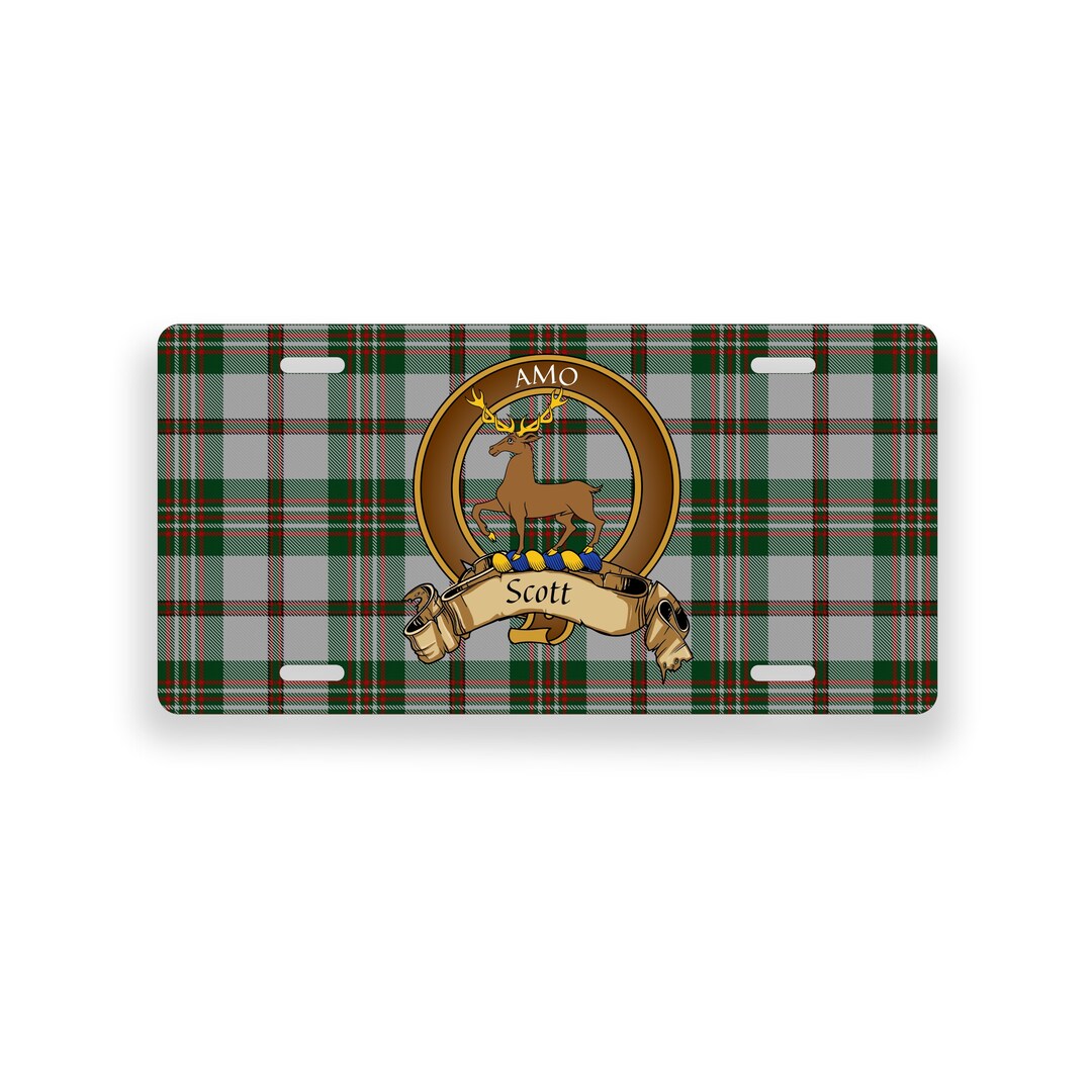 Scott Scottish Clan Dress Tartan Crest Novelty License Plate - Etsy