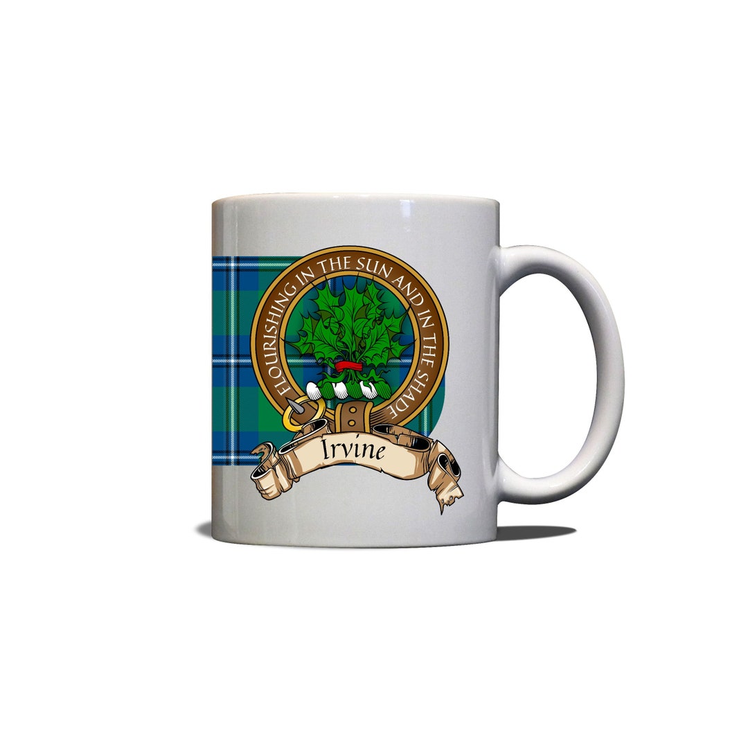 Irvine Scottish Clan Tartan Crest Motto 11oz Mug - Etsy