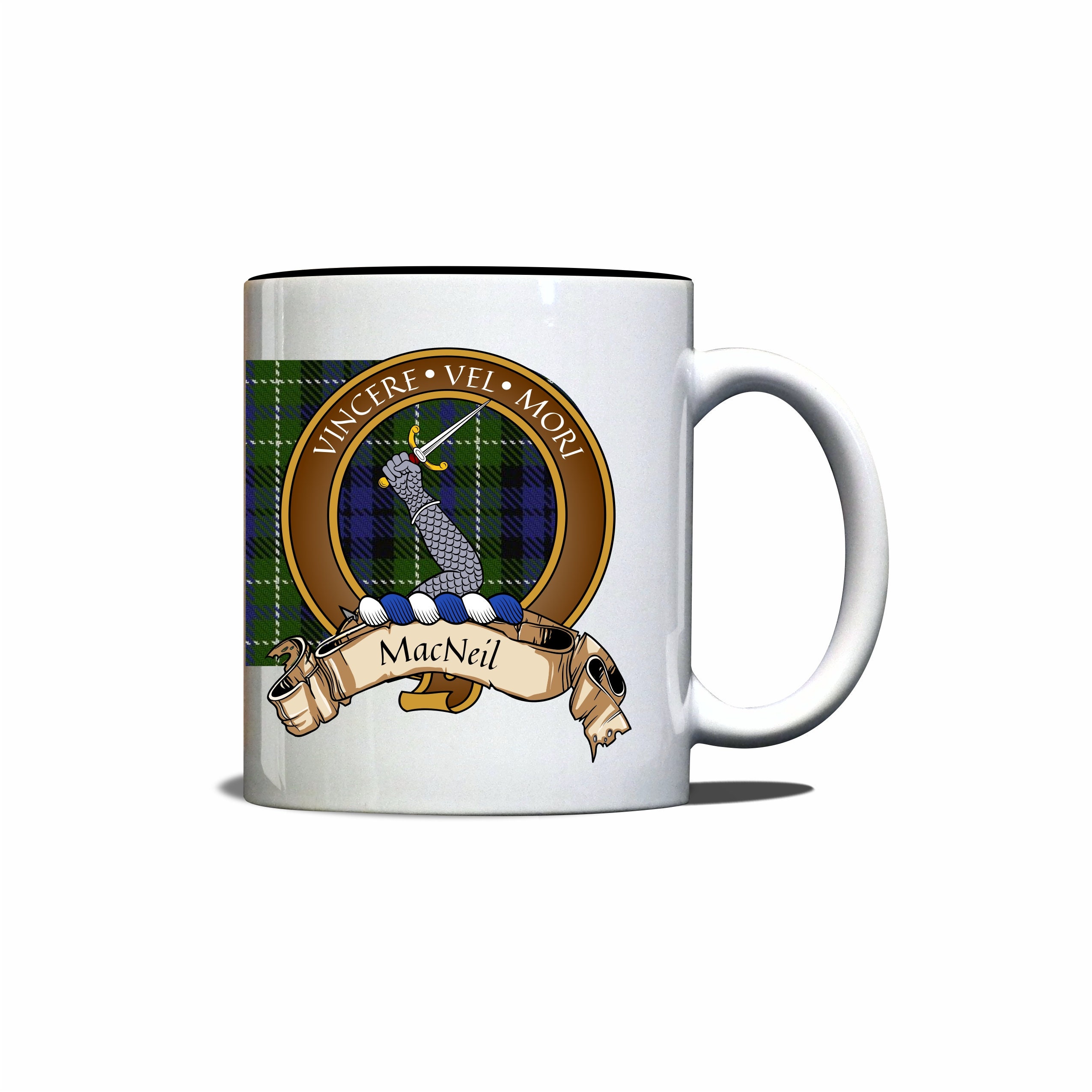 MacNeil Scottish Clan Tartan Crest Motto Mug | Etsy
