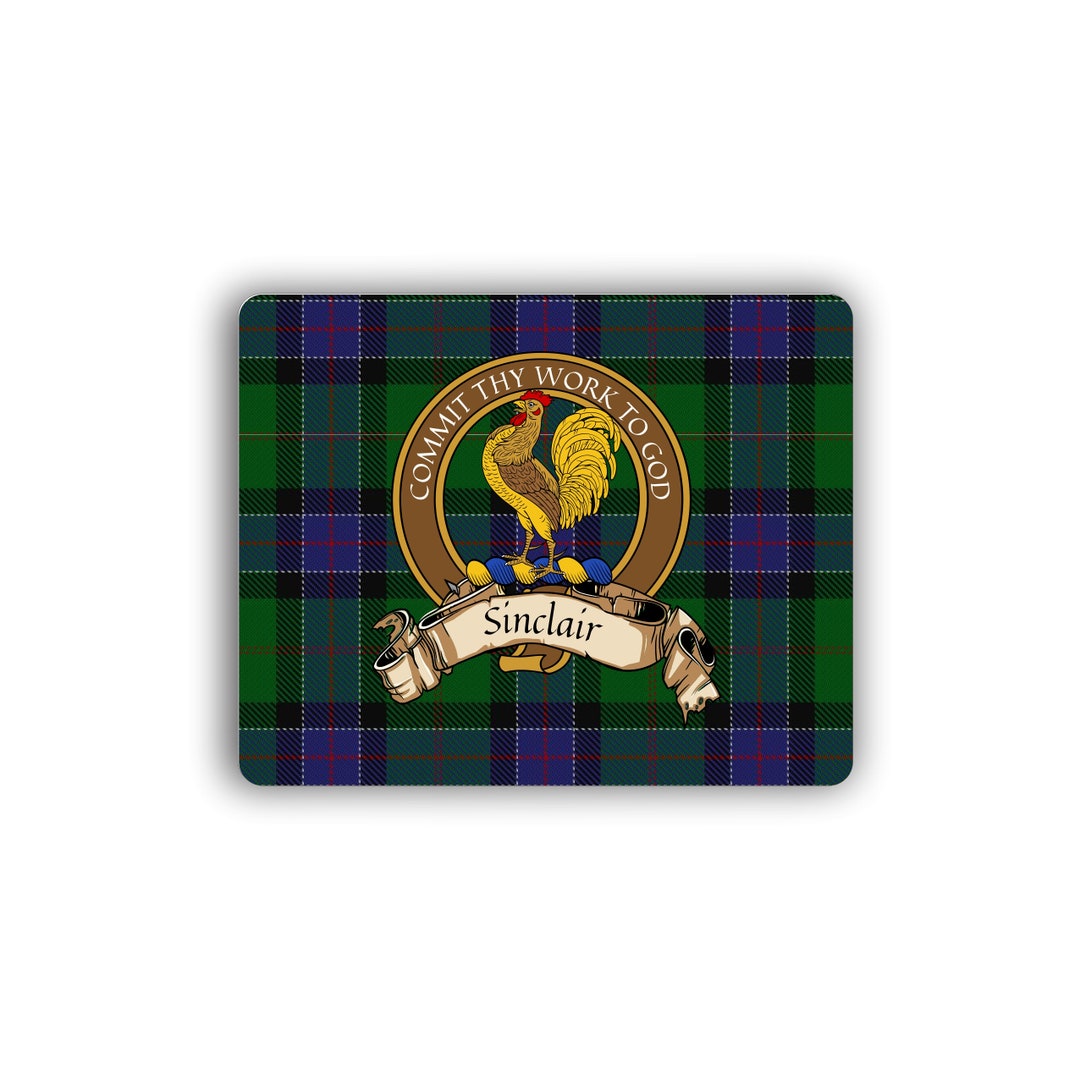 Sinclair Scottish Clan Hunting Tartan Crest Computer Mouse Pad - Etsy ...