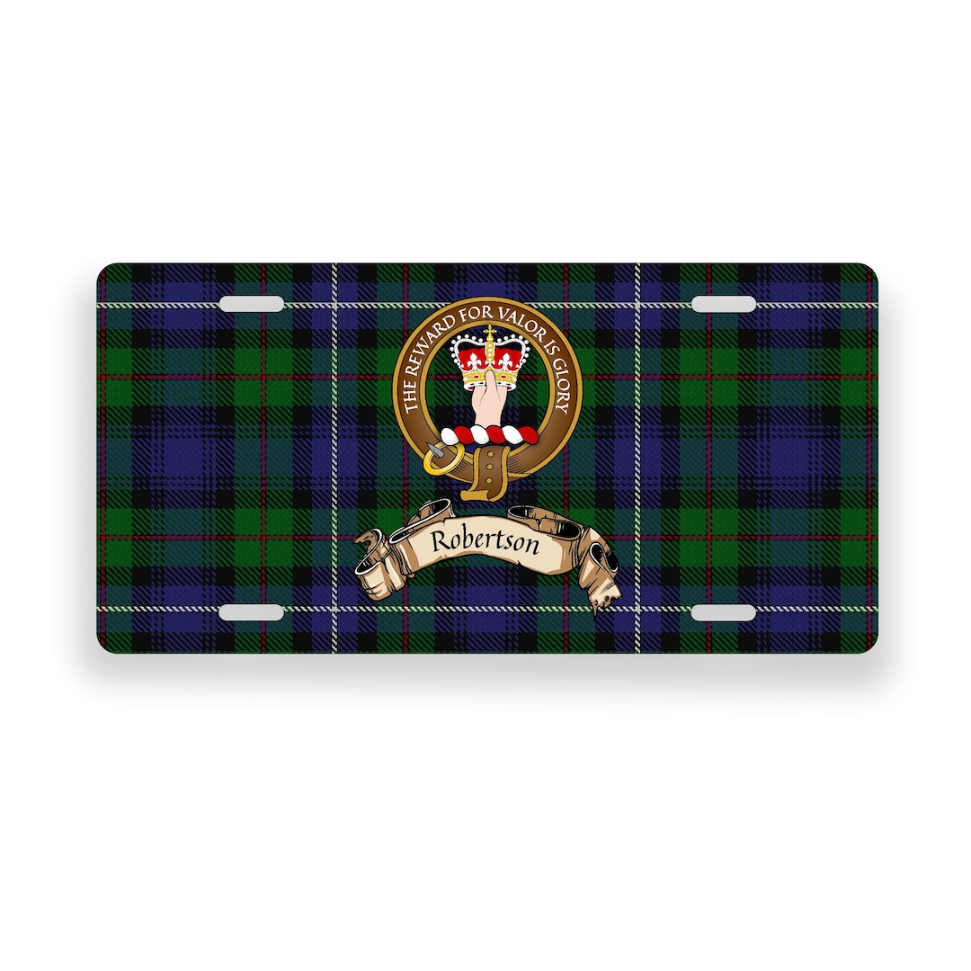 Robertson Scottish Clan Tartan Crest Novelty License Plate - Etsy