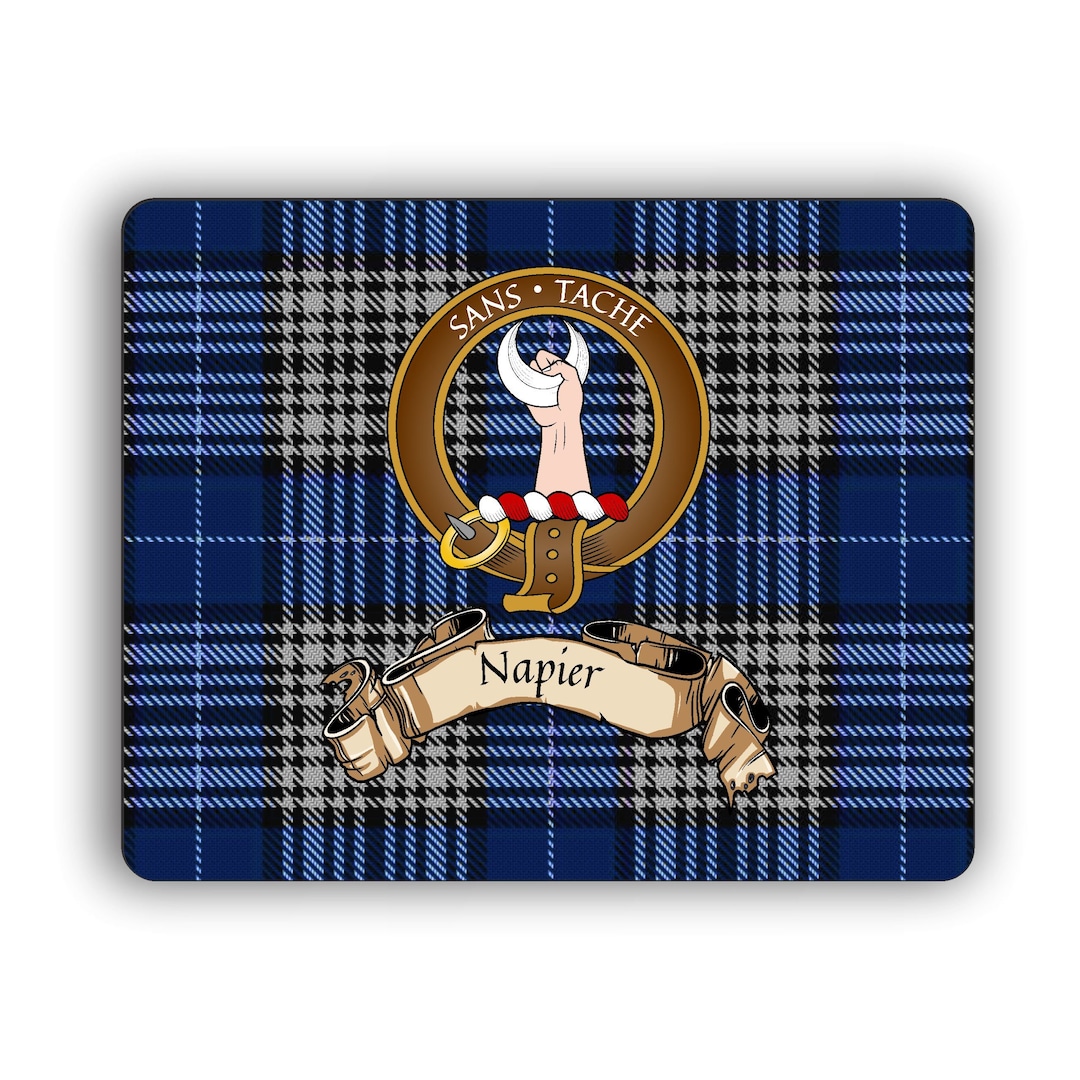 Napier Scottish Clan Tartan Crest Computer Mouse Pad - Etsy Canada