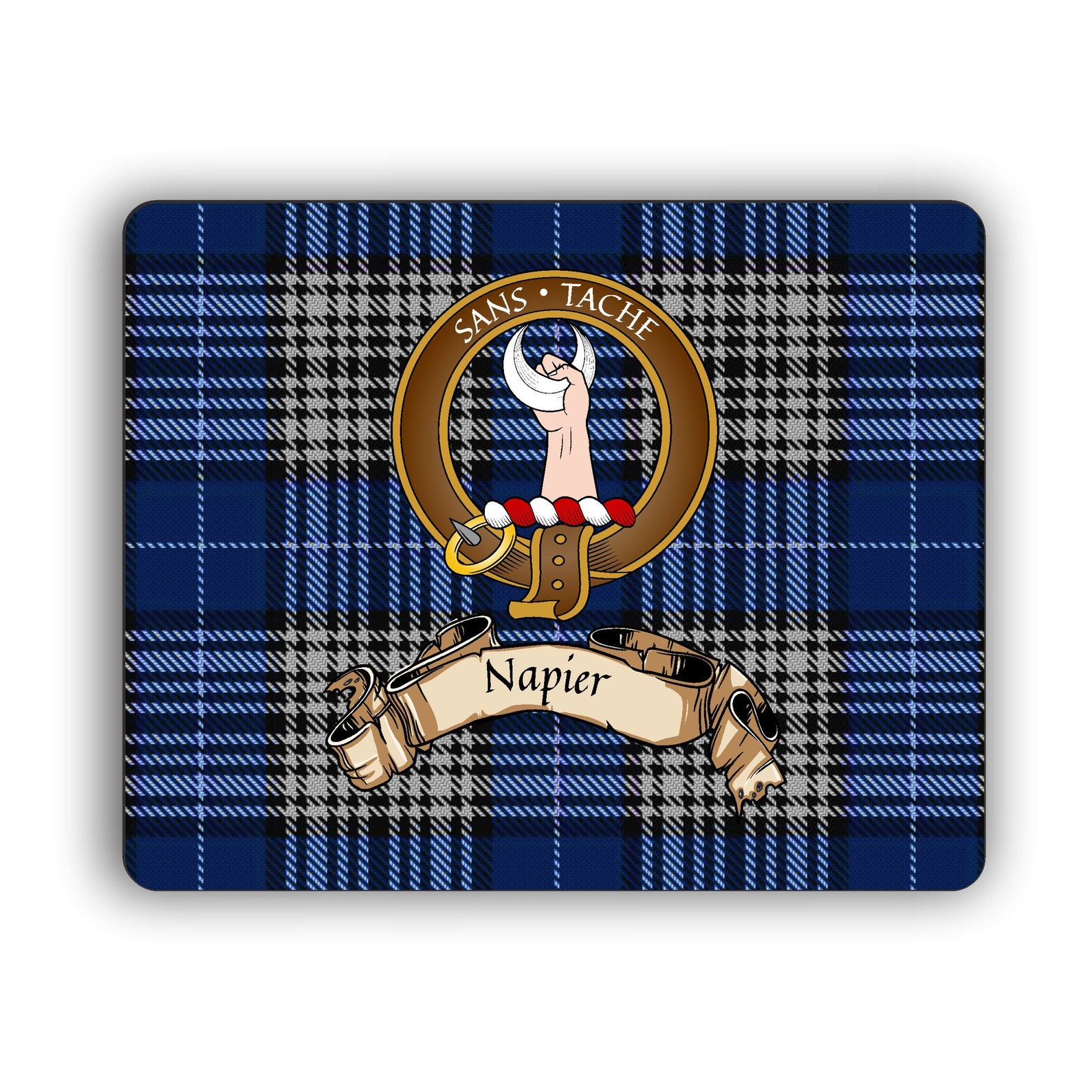 Napier Scottish Clan Tartan Crest Computer Mouse Pad - Etsy Canada