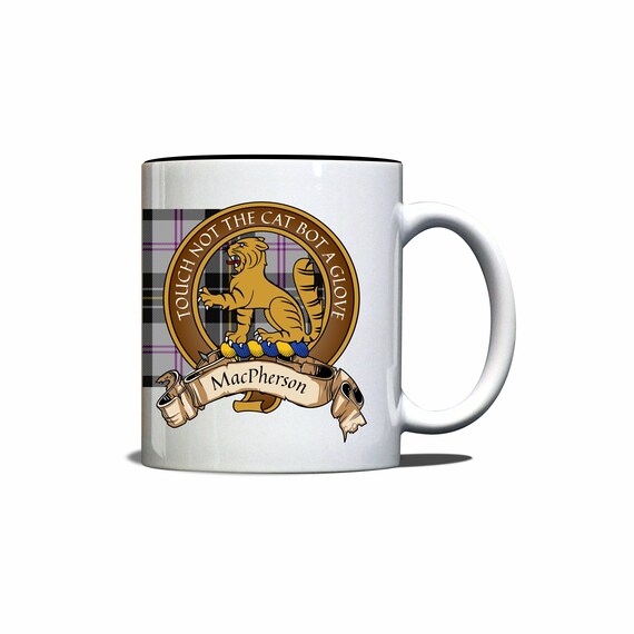 Macpherson Scottish Clan Dress Tartan Crest Motto Mug | Etsy