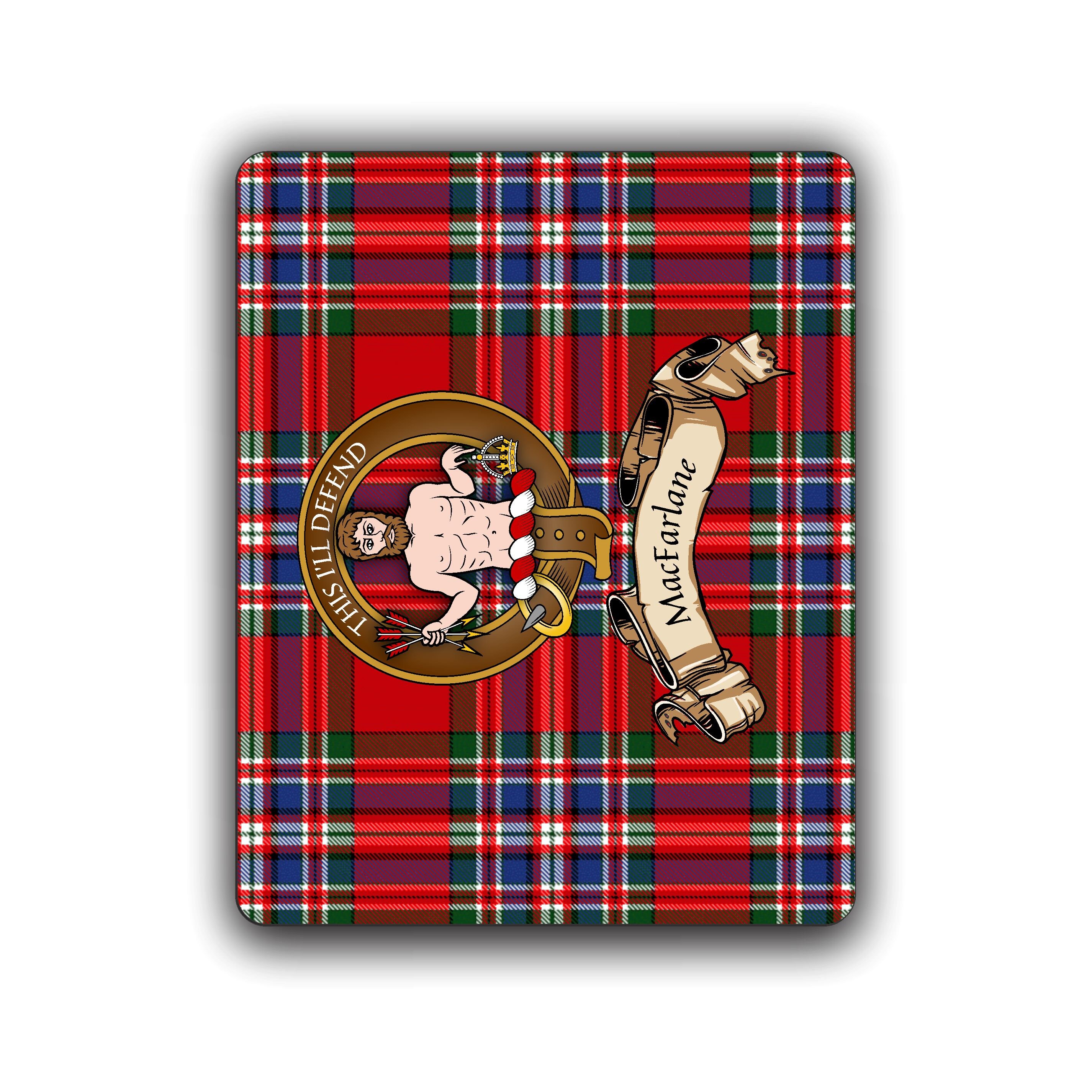 Macfarlane Scottish Clan Tartan Crest Computer Mouse Pad - Etsy Canada