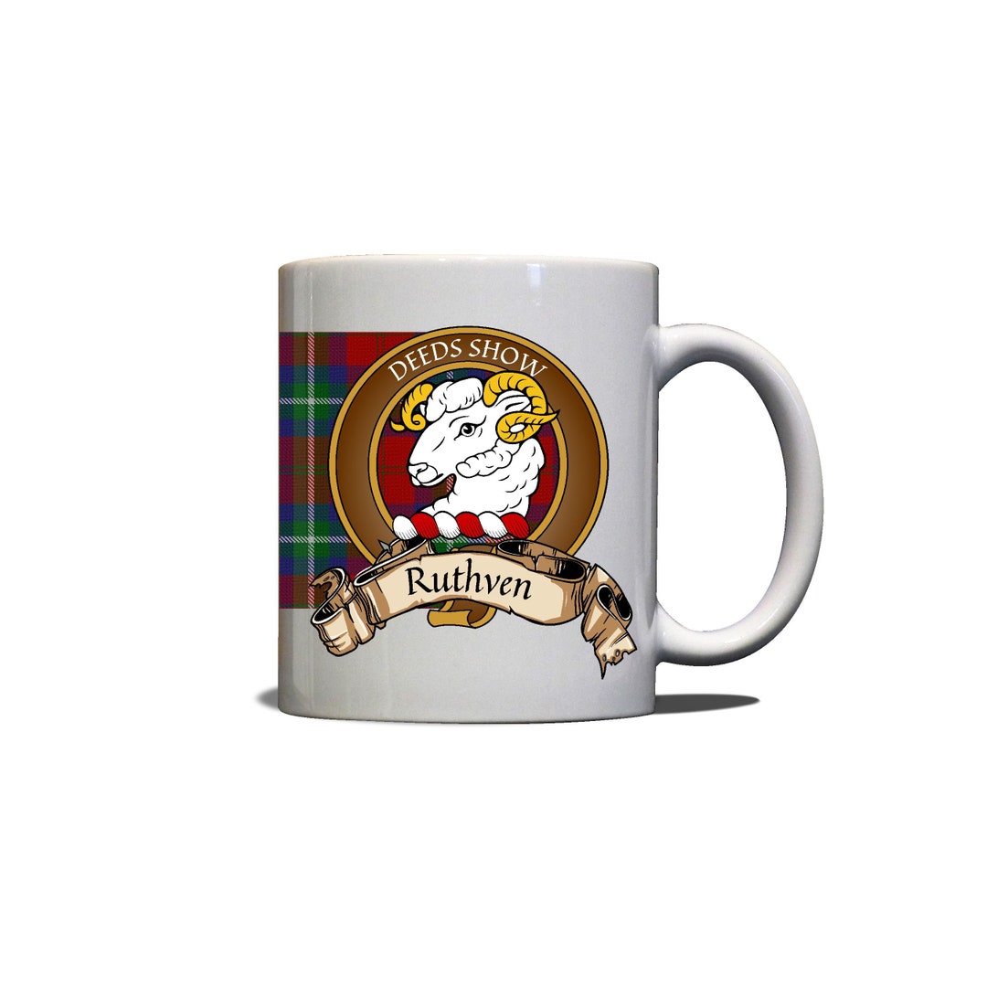 Ruthven Scottish Clan Tartan Crest Motto 11oz Mug - Etsy