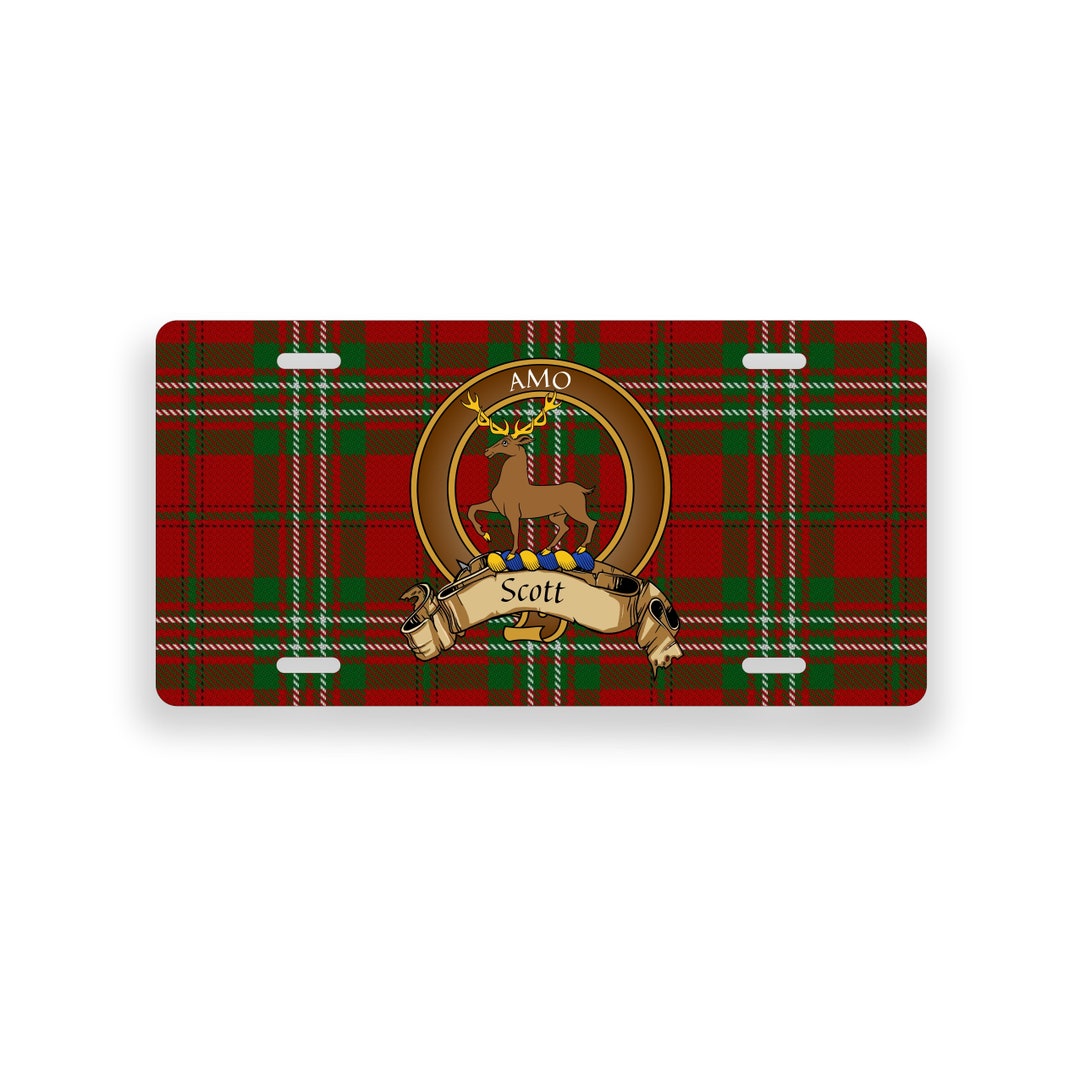 Scott Scottish Clan Tartan Crest Novelty License Plate - Etsy