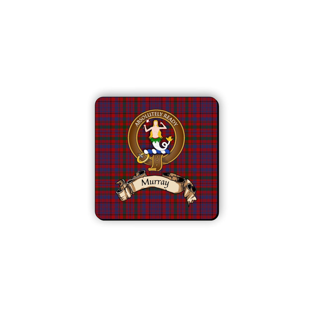 Murray Scottish Clan Tartan Motto Crest Rubber Coaster Set of 4 - Etsy