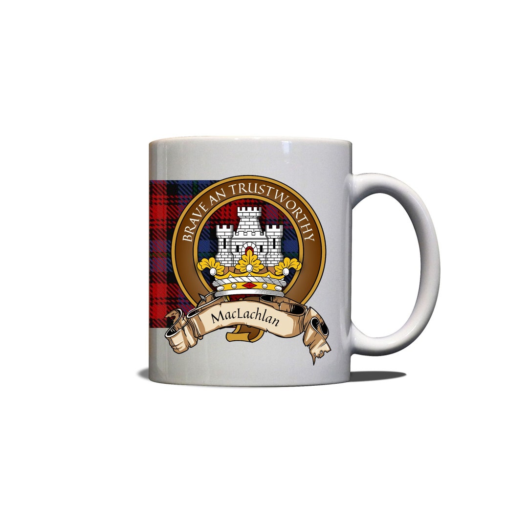 Maclachlan Scottish Clan Tartan Crest Motto 11oz Mug - Etsy