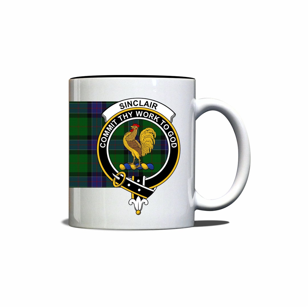Sinclair Scottish Clan Hunting Tartan Crest Motto Mug - Etsy