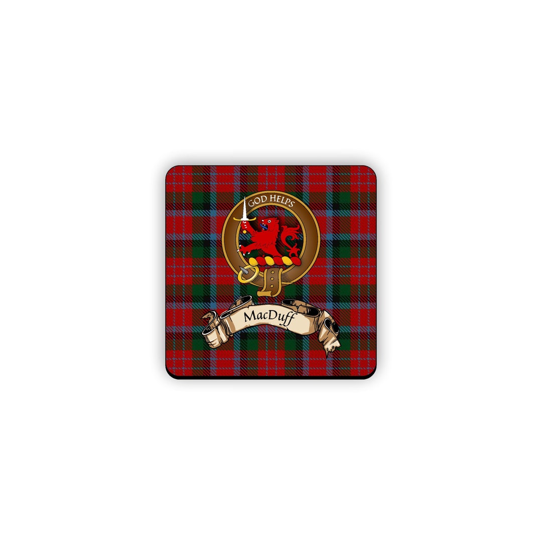 Macduff Scottish Clan Tartan Motto Crest Rubber Coaster Set of 4 - Etsy
