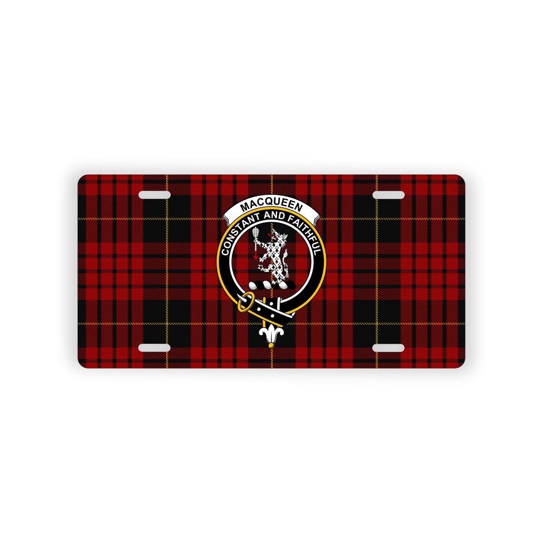 Macqueen Scottish Clan Tartan Crest Novelty License Plate - Etsy