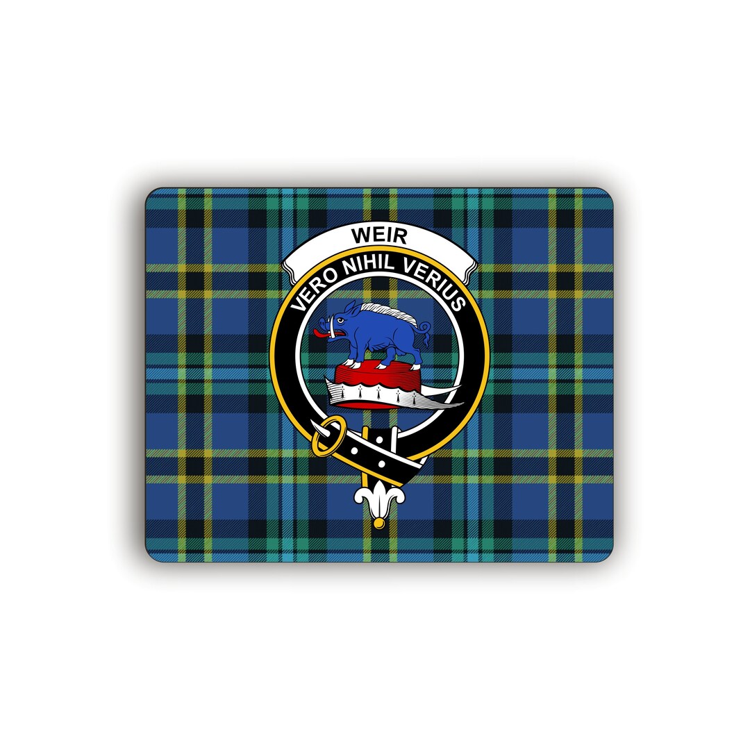Weir Scottish Clan Tartan Crest Computer Mouse Pad - Etsy
