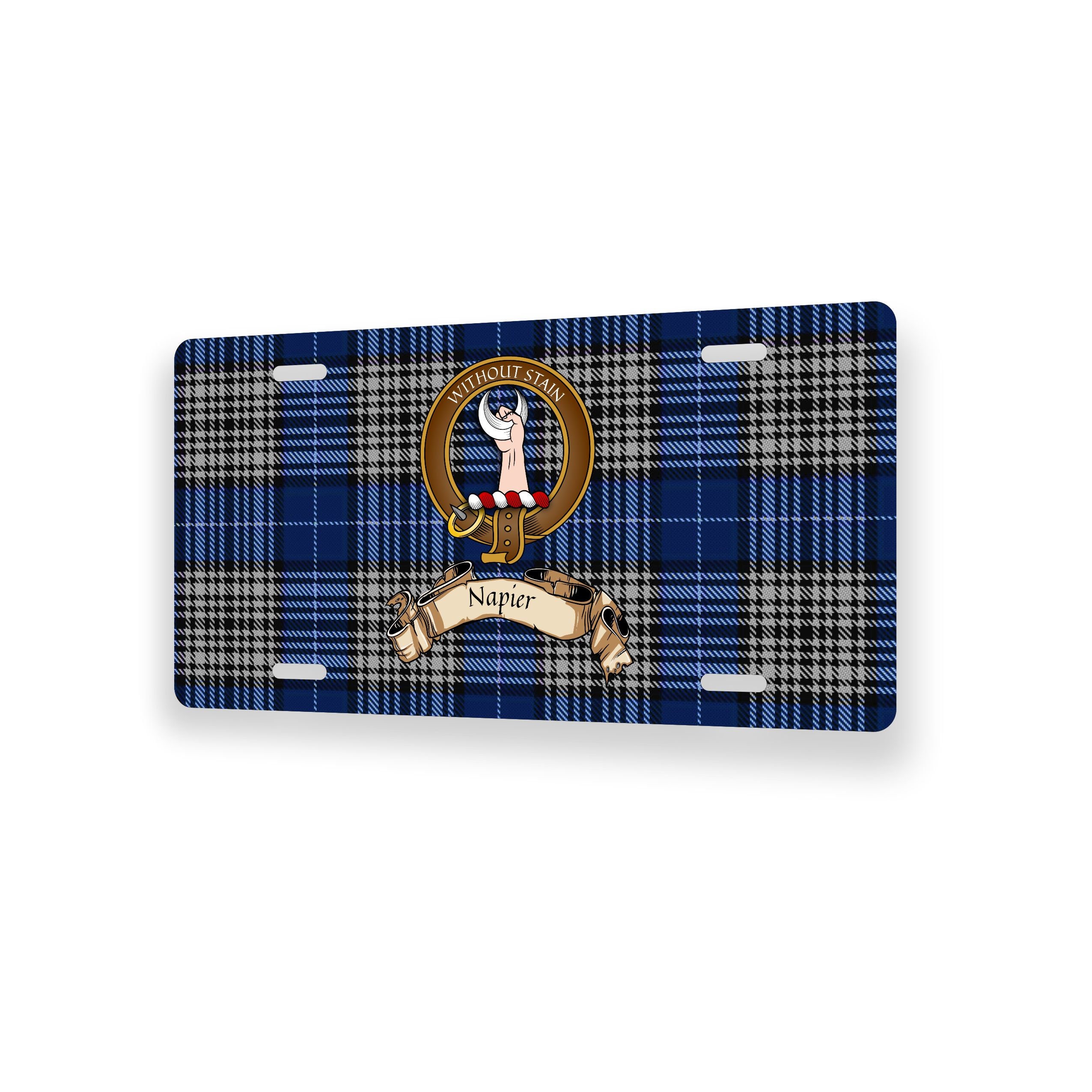 Napier Scottish Clan Tartan Crest Novelty License Plate - Etsy