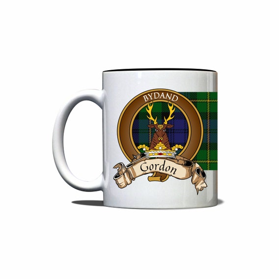 Gordon Scottish Clan Tartan Crest Motto Mug Kitchen & Dining Drink ...