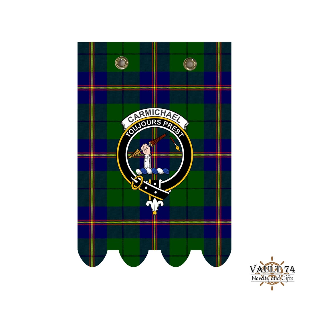 Carmichael Scottish Clan Tartan Family Crest Canvas Garden Flag - Etsy ...
