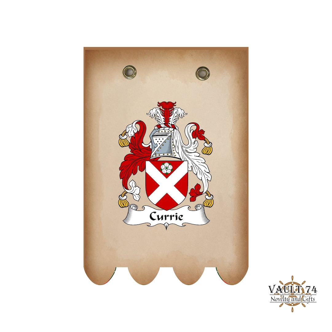 Currie Family Crest Canvas Garden Flag - Etsy UK
