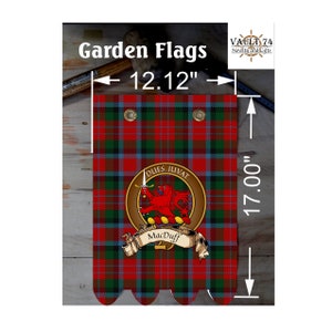 Macduff Scottish Tartan Family Crest Canvas Garden Flag - Etsy