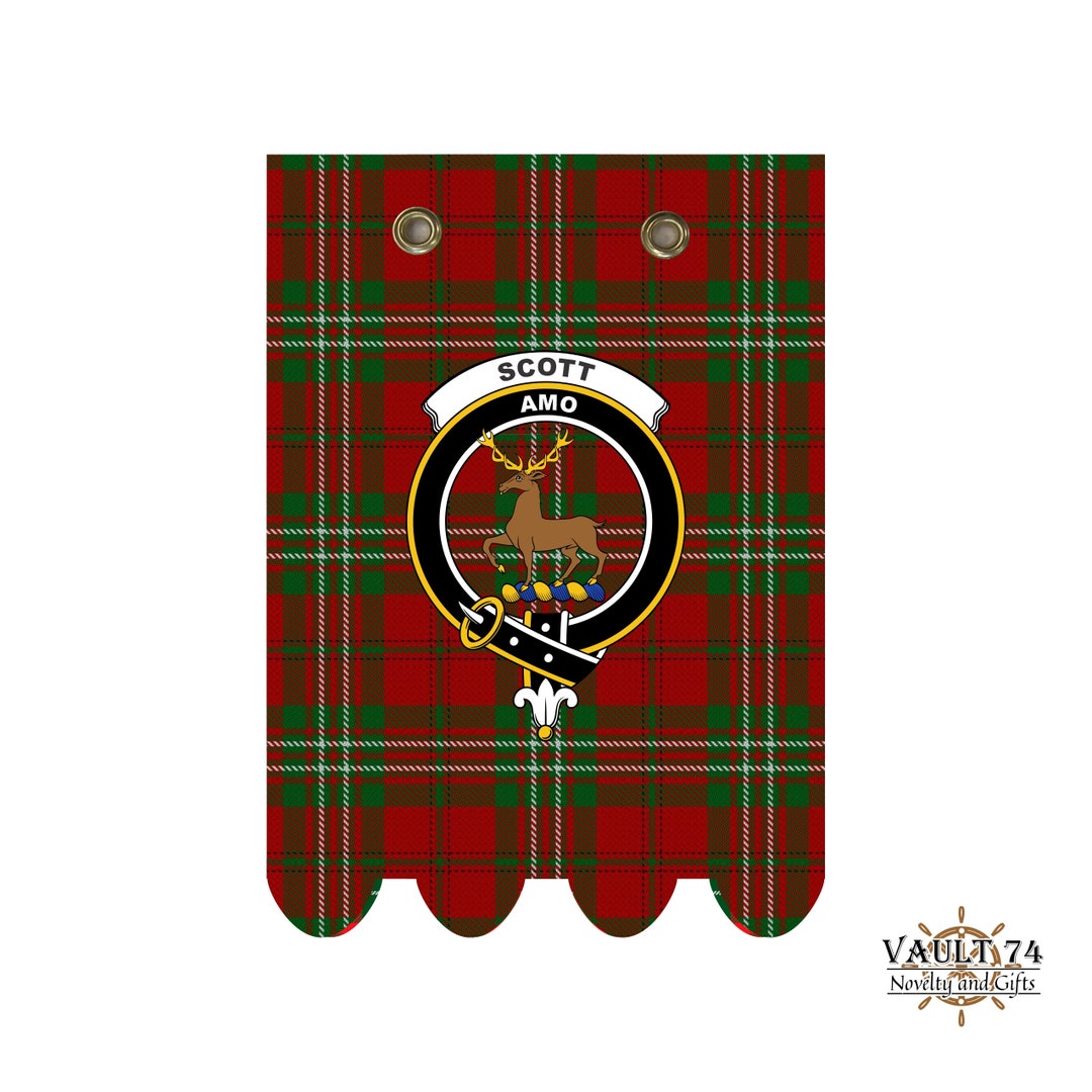 Scott Scottish Clan Tartan Family Crest Canvas Garden Flag - Etsy