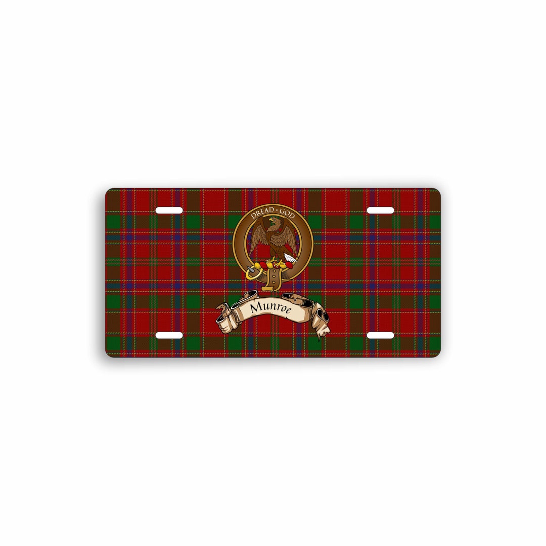 Munroe Scottish Clan Tartan Crest Novelty License Plate - Etsy