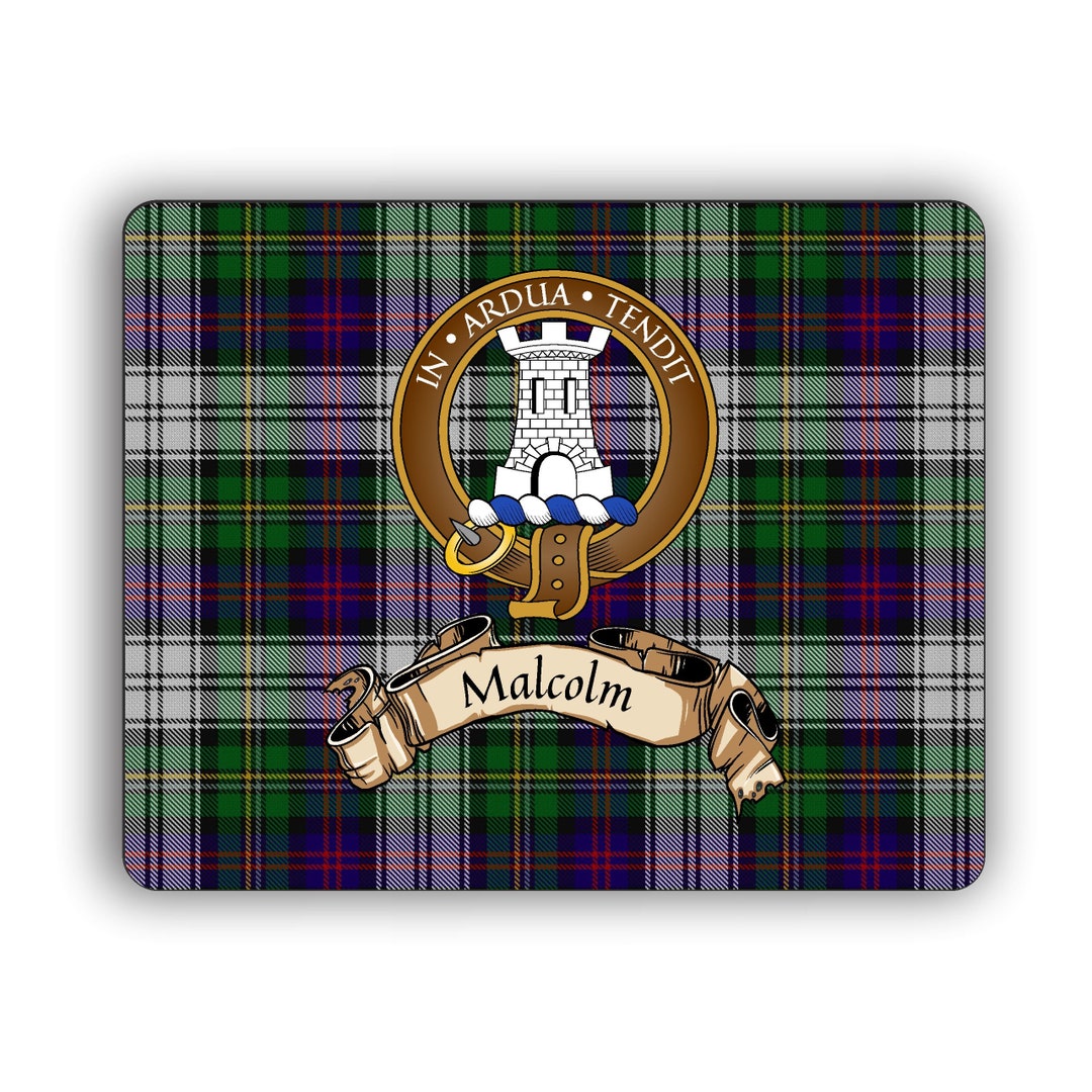 Malcolm Scottish Clan Dress Tartan Crest Computer Mouse Pad - Etsy