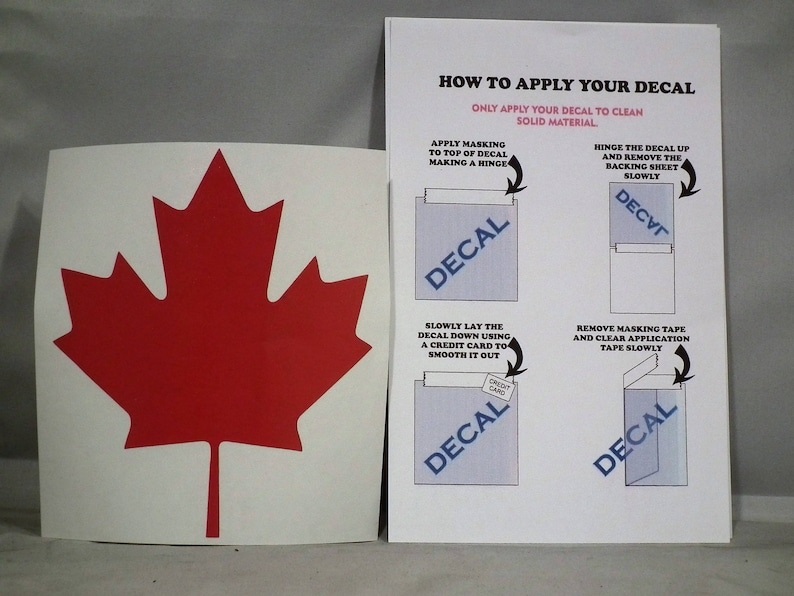 Canada Maple Leaf Vinyl Decal Indoor/outdoor - Etsy Canada
