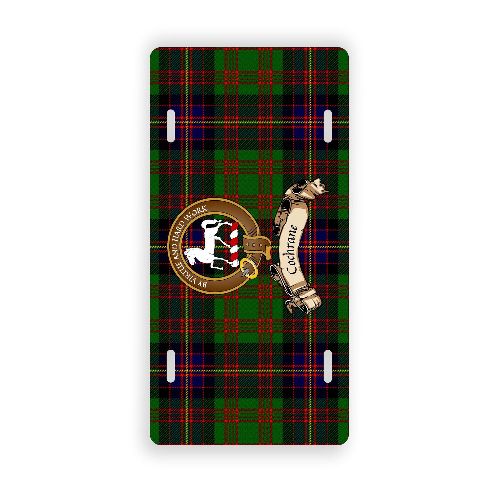 Cochrane Scottish Clan Tartan Crest Novelty License Plate - Etsy