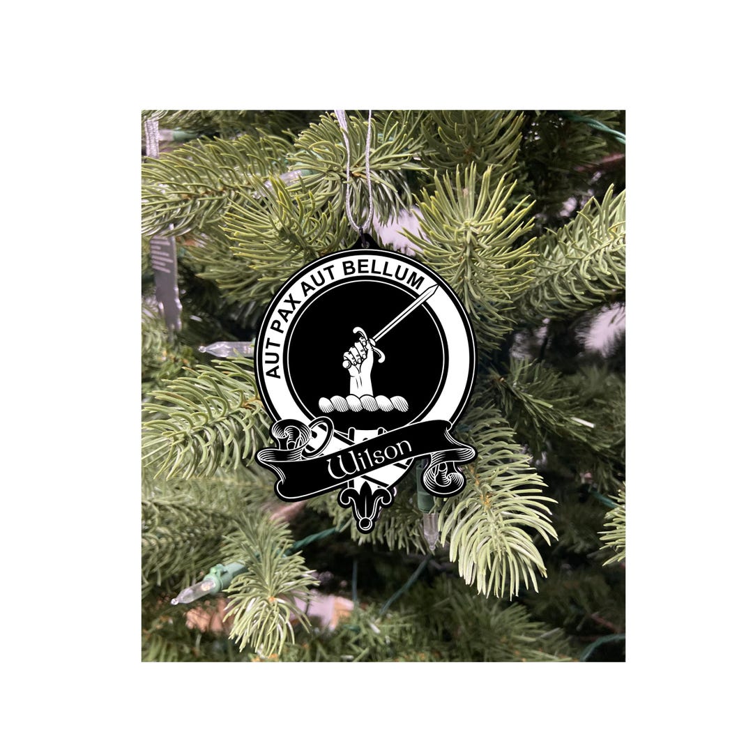 Laser Engraved Willson Family Clan Crest Christmas Ornament - Etsy