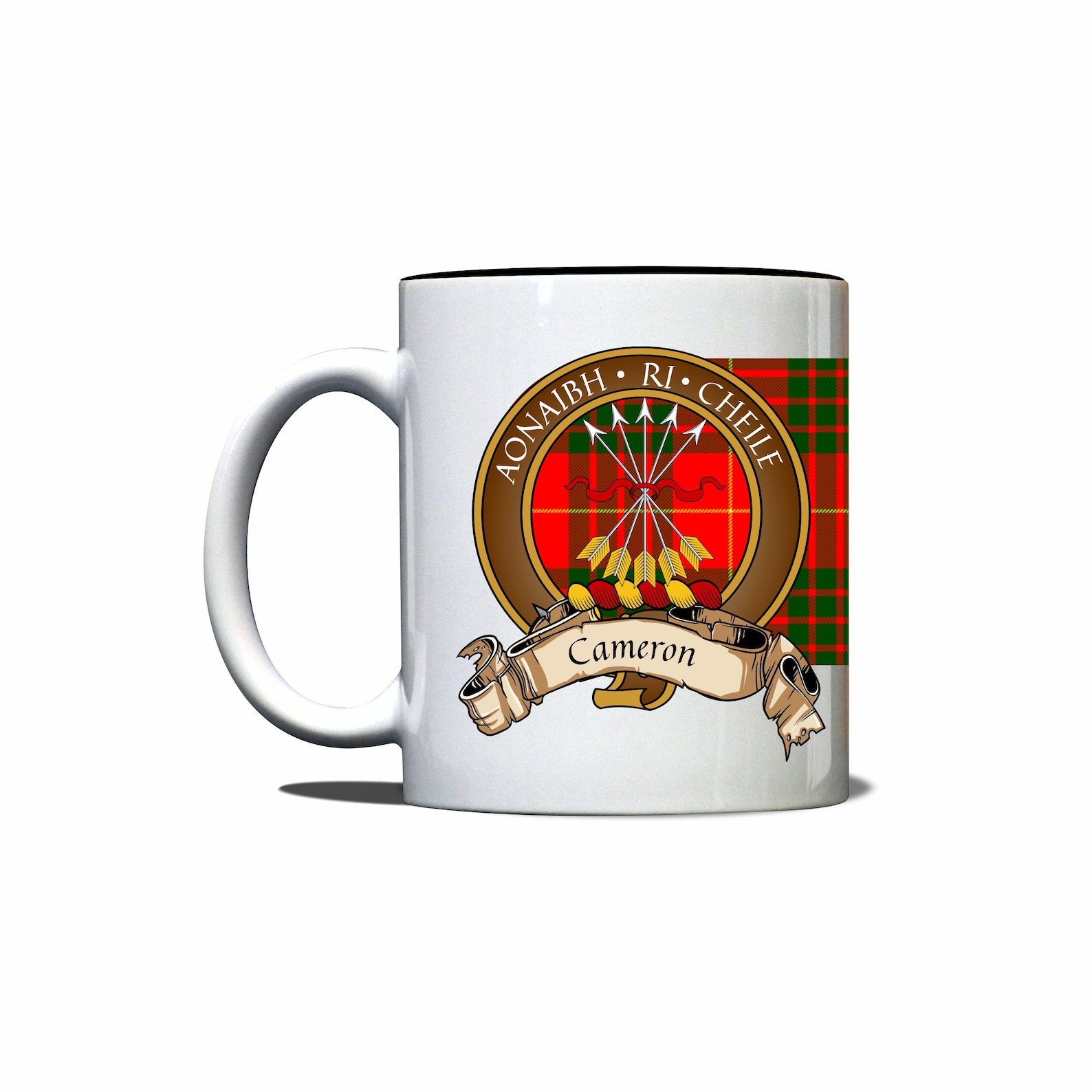 Cameron Scottish Clan Tartan Crest Motto Mug - Etsy