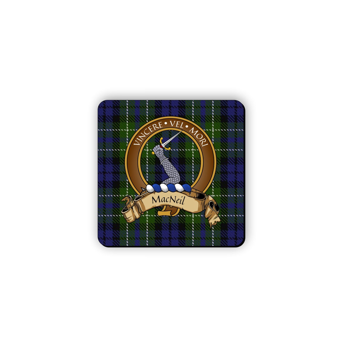 Macneil Scottish Clan Tartan Motto Crest Rubber Coaster Set of 4 - Etsy UK