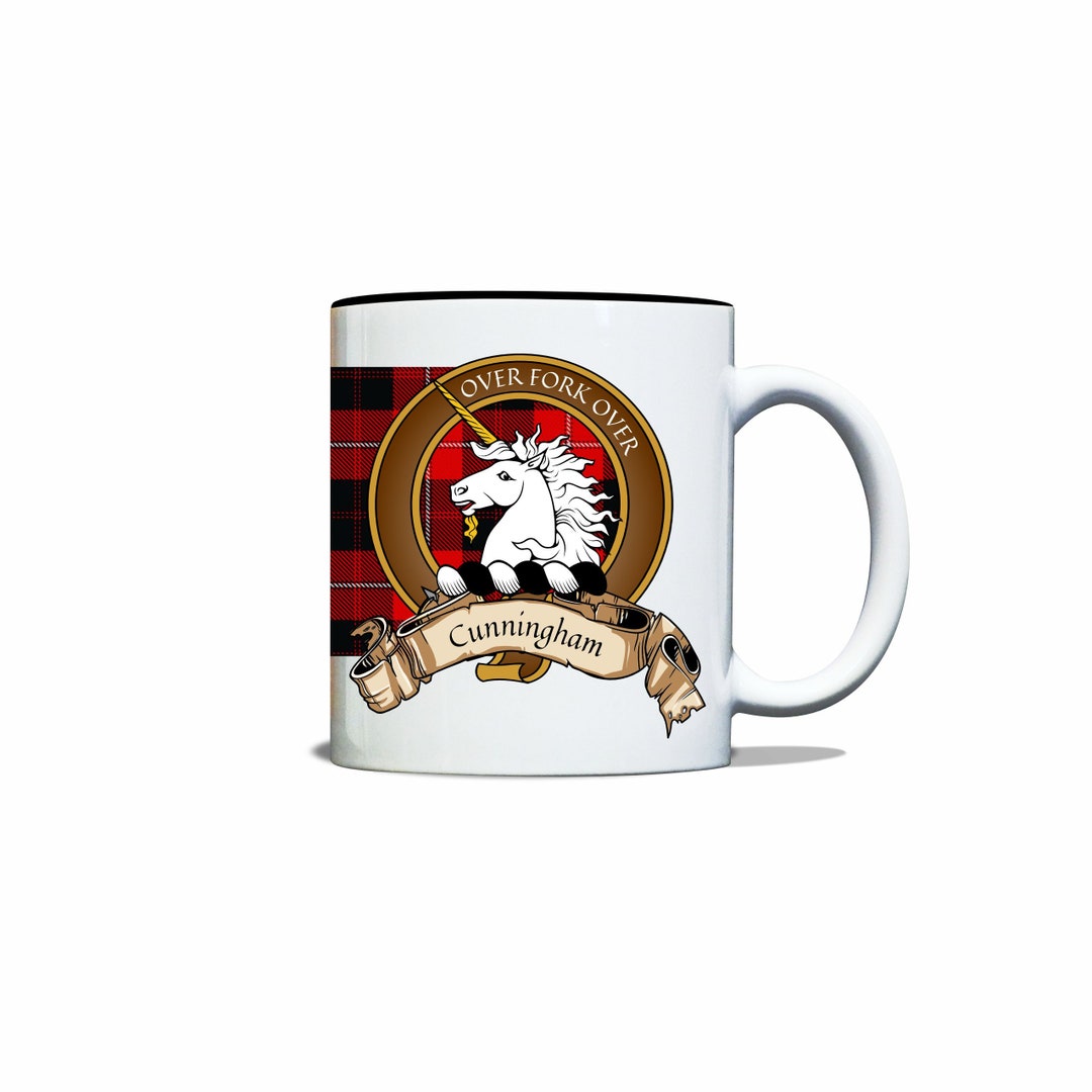 Cunningham Scottish Clan Tartan Crest Motto 11oz Mug - Etsy