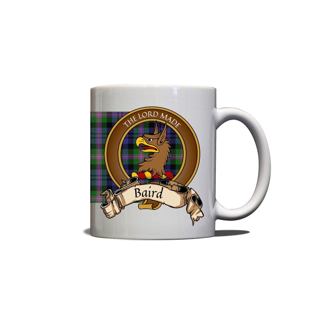 Baird Scottish Clan Tartan Crest Motto 11oz Mug - Etsy