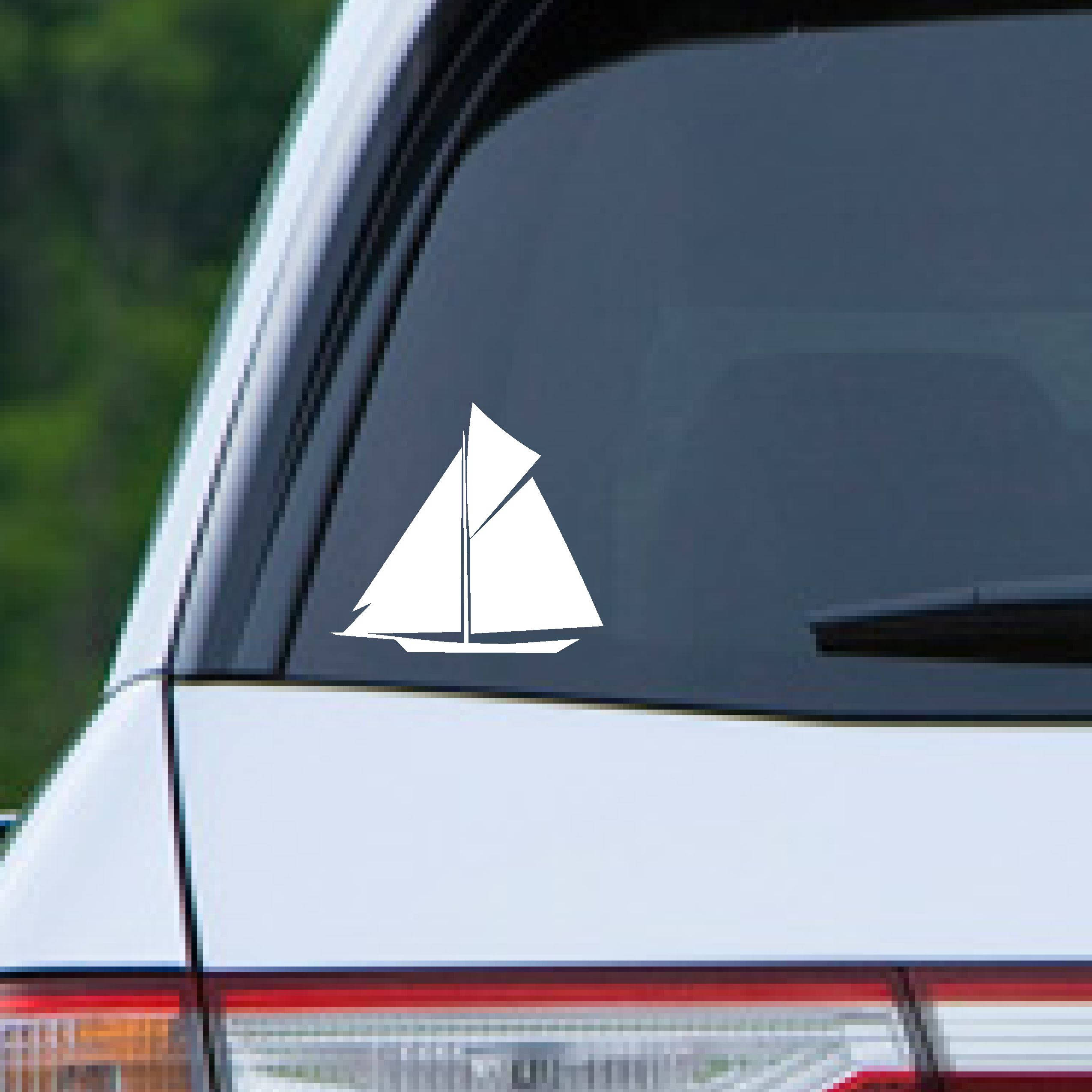 Sailing Boat Nautical Vinyl Decal Indoor/outdoor | Etsy