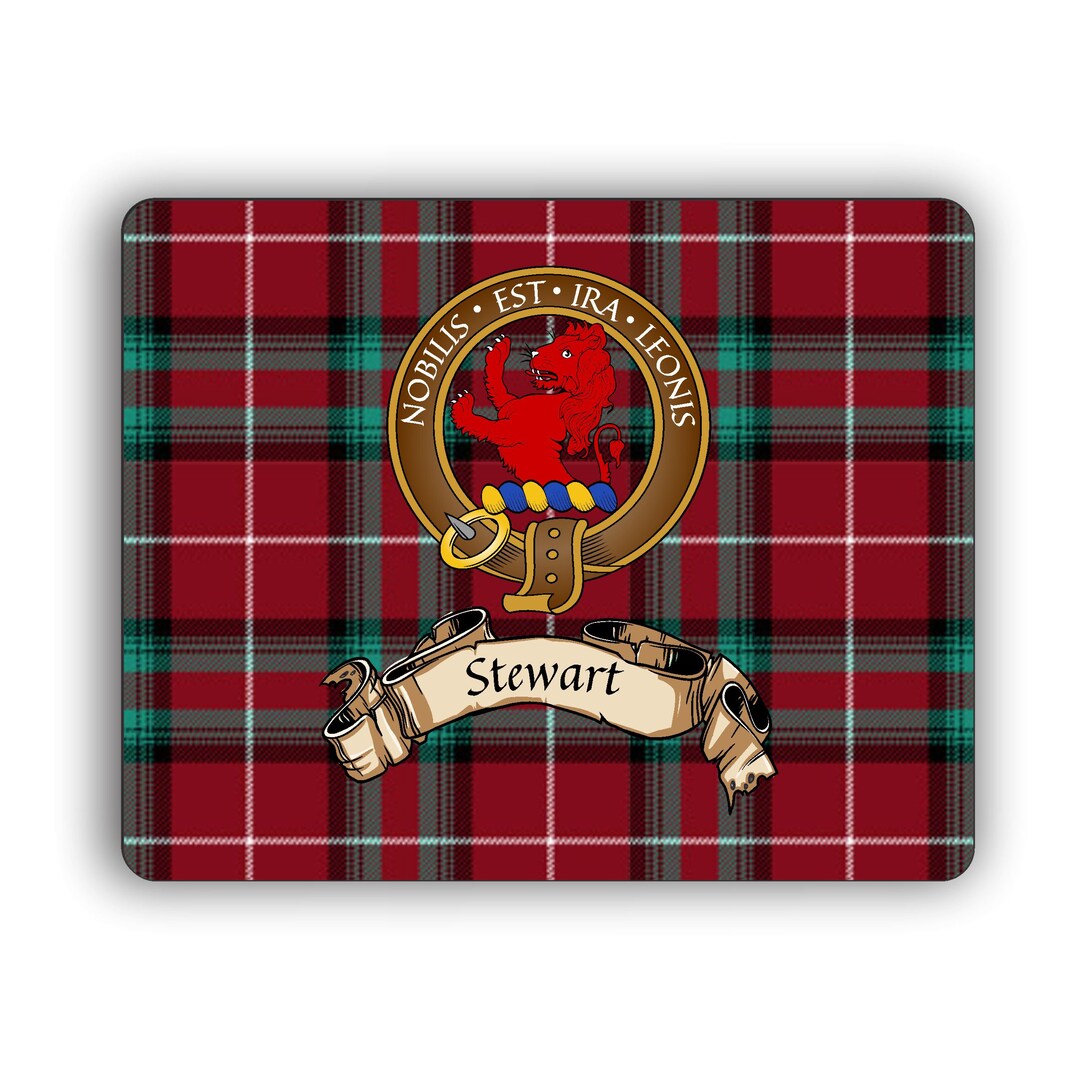Steward Scottish Clan Bute Tartan Crest Computer Mouse Pad - Etsy